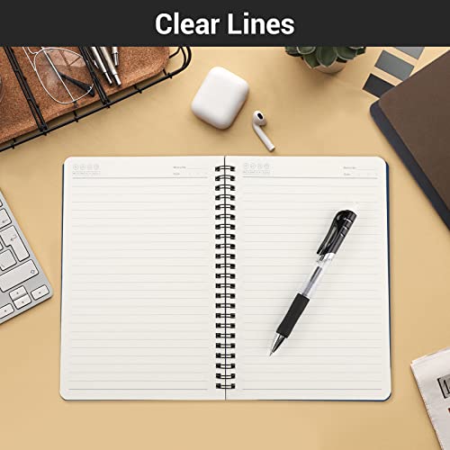 EUSOAR Spiral Lined Notebook, A5 6 packs 5.5"X8.3" 120 Pages Lined Travel Writing Notebooks Journal, Memo Notepad Sketchbook, Students College Office Business Subject Diary Ruled Book-3 Colors