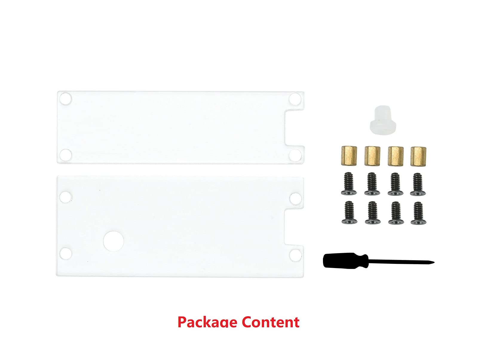 Waveshare Clear Acrylic Protection Case for Raspberry Pi Pico, Customized Key Cap, Neat Design