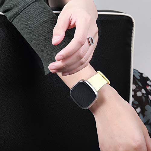 Maledan Compatible with Fitbit Versa 3 and Sense Screen Protector, 3 Pack Clear Ultra Thin Full Protective TPU HD Protector for Fitbit Sense/Versa 3 Case Cover Accessories and Bands Women Men