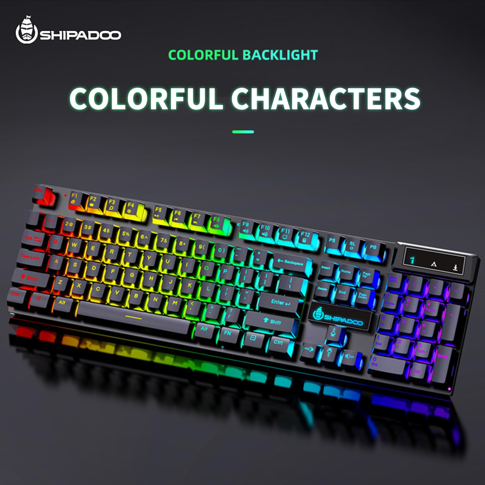 HQDZSZ Wired Gaming Keyboard and MouseUniversal, Keyboard and Mouse Set, USB Interface, Wired Keyboard and Mouse Set, Laptop, Desktop Computer, Office and Home use (Black)