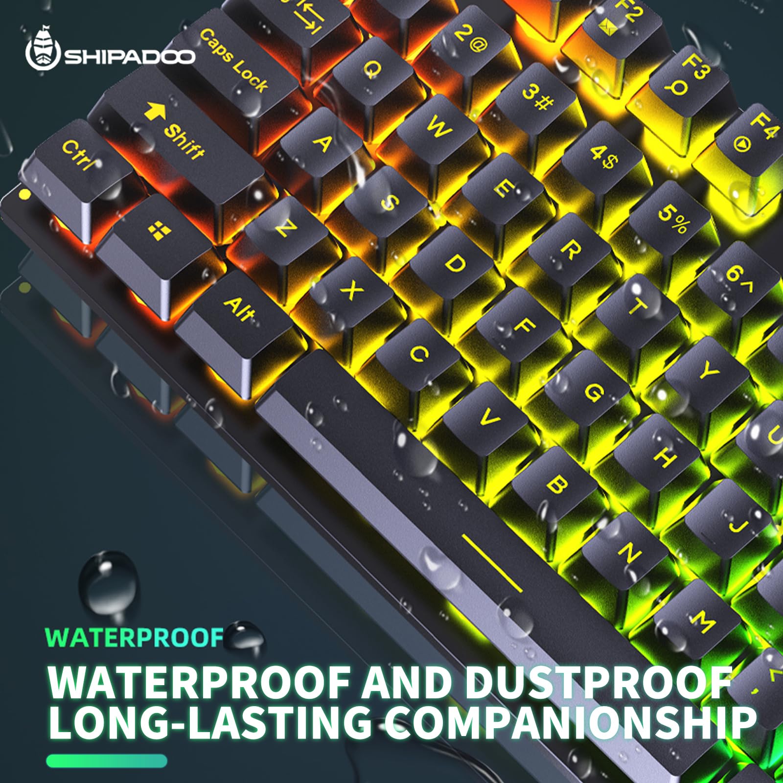HQDZSZ Wired Gaming Keyboard and MouseUniversal, Keyboard and Mouse Set, USB Interface, Wired Keyboard and Mouse Set, Laptop, Desktop Computer, Office and Home use (Black)