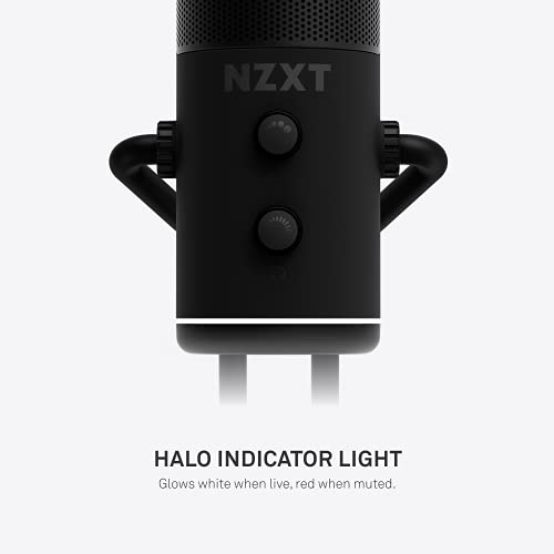 NZXT Capsule - AP-WUMIC-B1 - USB Cardioid Streaming, Gaming & Podcasting Microphone - Crystal Clear Voice Clarity - Built-in Shock Absorber - Easy Boom Arm Mounting - Twitch, Discord, YouTube - Black