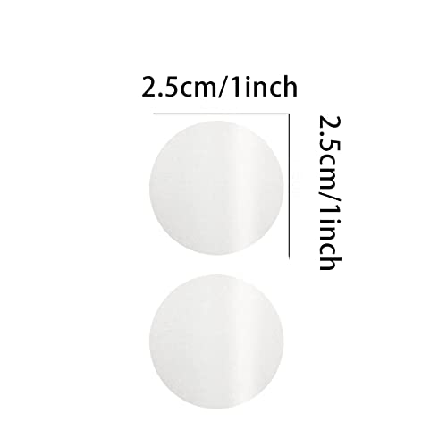 2Rolls/1000Pcs Clear Retail Package Envelope Seals 1 Inch Round Circle Wafer Seal Sticker Labels for Envelopes Box and Gift Packaging