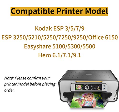Compatible Kodak 10XL 10B 10C Combo Ink Cartridge Replacement for Kodak Easyshare 5100 5300 5500 ESP 3250 5250 ESP3 ESP5 ESP7 ESP9 Hero 7.1 9.1 Printers (4BK, 2C)