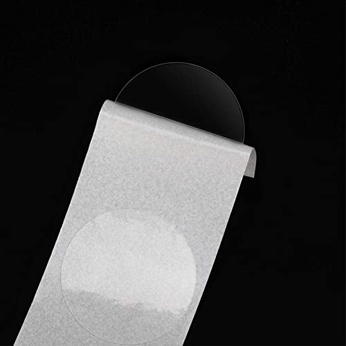 2Rolls/1000Pcs Clear Retail Package Envelope Seals 1 Inch Round Circle Wafer Seal Sticker Labels for Envelopes Box and Gift Packaging