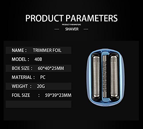 Replacement Shaver Foil Cassette Head For 40B For Braun CoolTec CT2s CT2cc CT3cc CT4s CT4cc CT5cc CT6cc