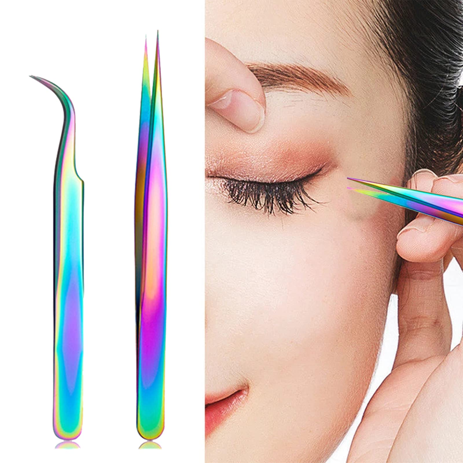Lash Eyelash Extension Tweezers for Women -Precision Tweezers for Volume Classic Lashes,Japanese Steel Professional Volume False Lash Application Tools (Straight Tweezers-1Pcs)
