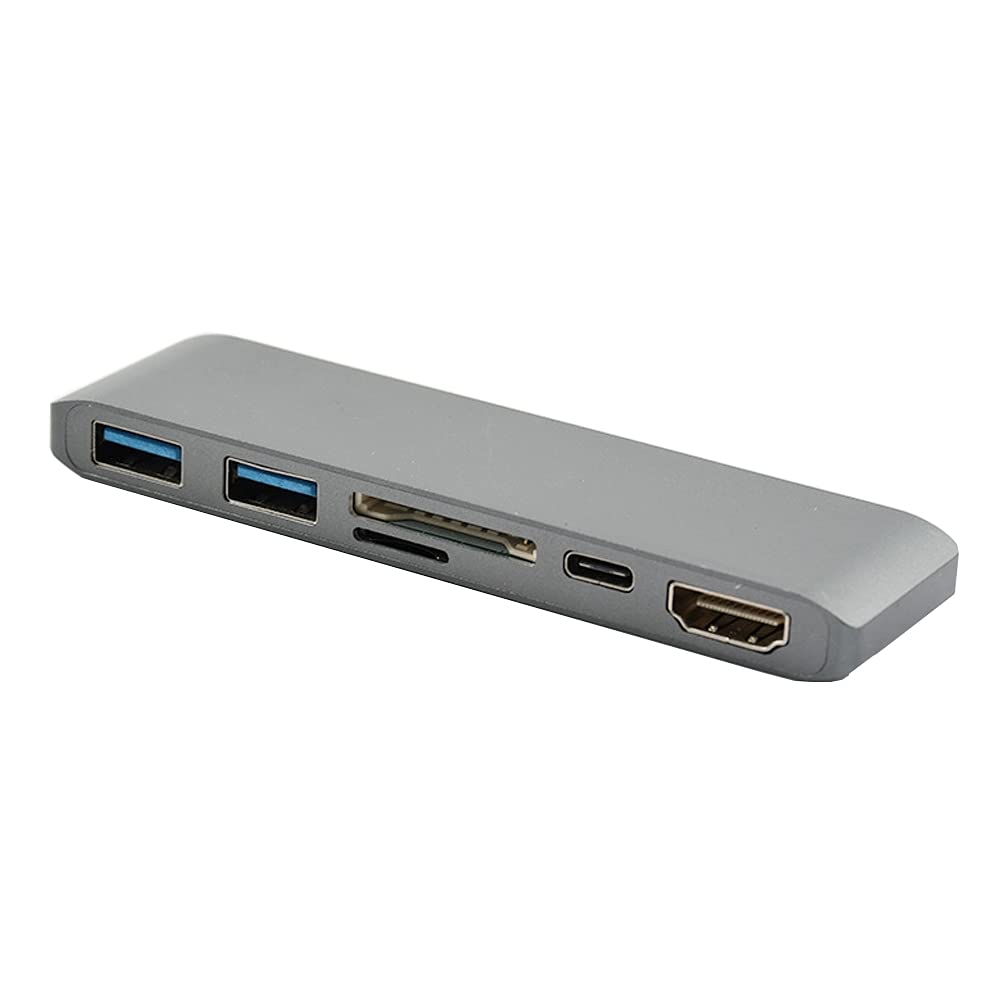 Convenient and Practical WS-15 6 in 1 Type-C to HDMI + USB 3.0 x 2 + SD + TF + PD HUB Converter