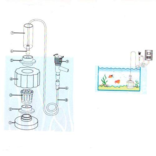 AQUANEAT Mini Sponge Filter,Aquarium Sponge Filter for Betta Fish Tank with Airline Tubing and Control Valve, up to 3Gal