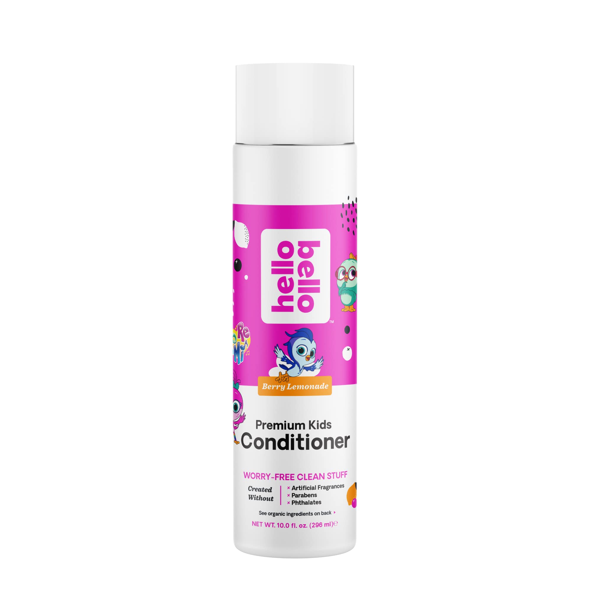 Hello Bello Do, Re and Mi Berry Lemonade Conditioner, Hypoallergenic, pH-Balanced and Dermatologist-Tested Formula for Babies and Kids, 10 FL Oz
