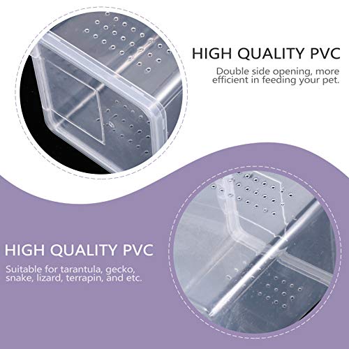 Balacoo 2pcs Plastic Reptile Box Snake Turtle Breeding Box Case Feeding Hatching Container Pet Spider Scorpion Lizard Tank House for Home