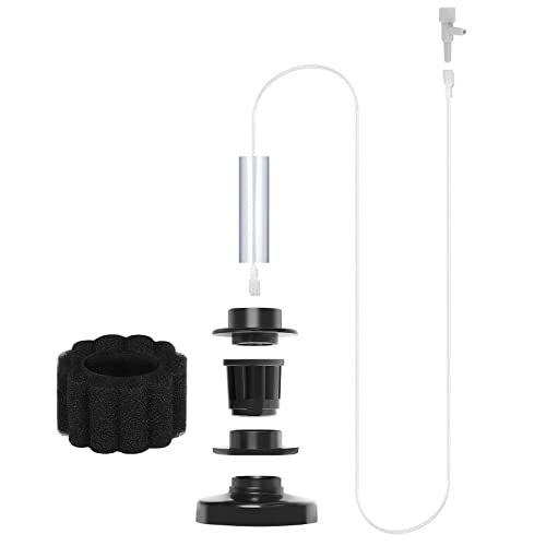 AQUANEAT Mini Sponge Filter,Aquarium Sponge Filter for Betta Fish Tank with Airline Tubing and Control Valve, up to 3Gal