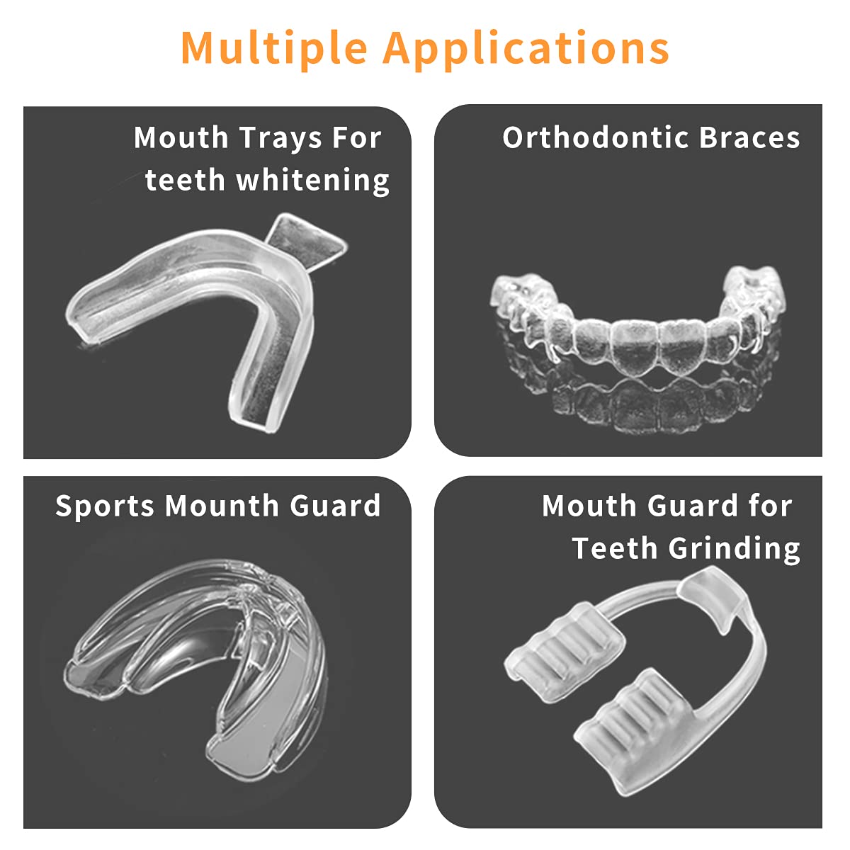 LVCHEN Dental Lab Splint Thermoforming Material Vacuum Forming Soft Sheets 5'' x 5''(1.0mm 20 pcs)