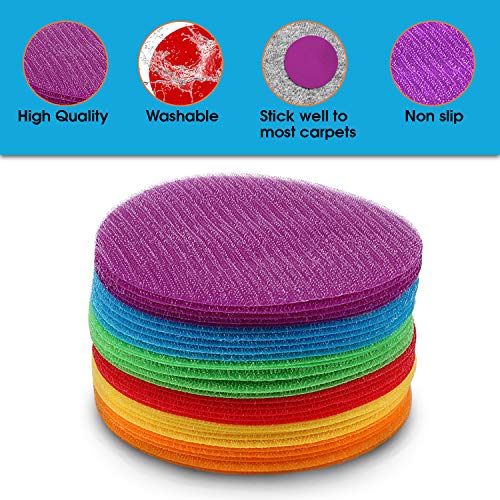 Carpet Spot Classroom Spot Markers | Carpet Spots Ideal for Elementary Circle Time | 5 Inch Spot Carpets | 30 Pieces of Carpet Spots for Classroom