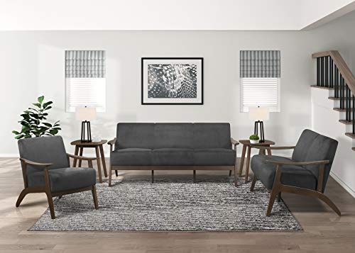 Lexicon Savry Living Room Loveseat, Dark Gray