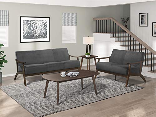Lexicon Savry Living Room Loveseat, Dark Gray