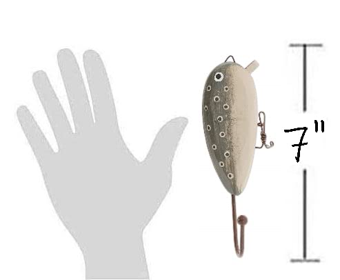 Wooden Fish Lure Wall Hooks, Set of 4