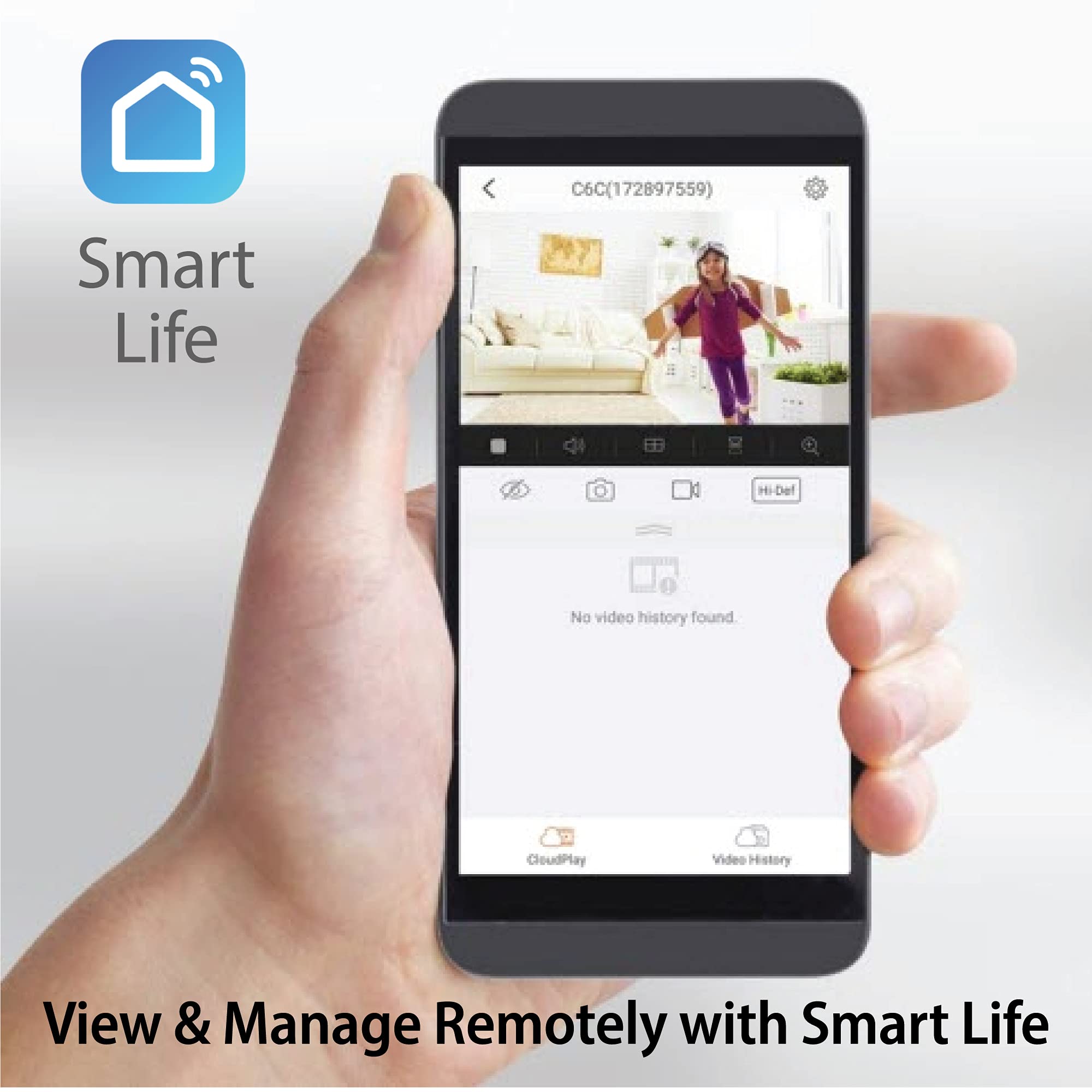 OSI Smart Security Mini Camera Indoor 1080P HD,WiFi Cameras,Home Security Cameras, AI Human Detection,Two-Way Audio,Night Vision,Compatible with Alexa, Google,32GB SD Card Included & Cloud Storage