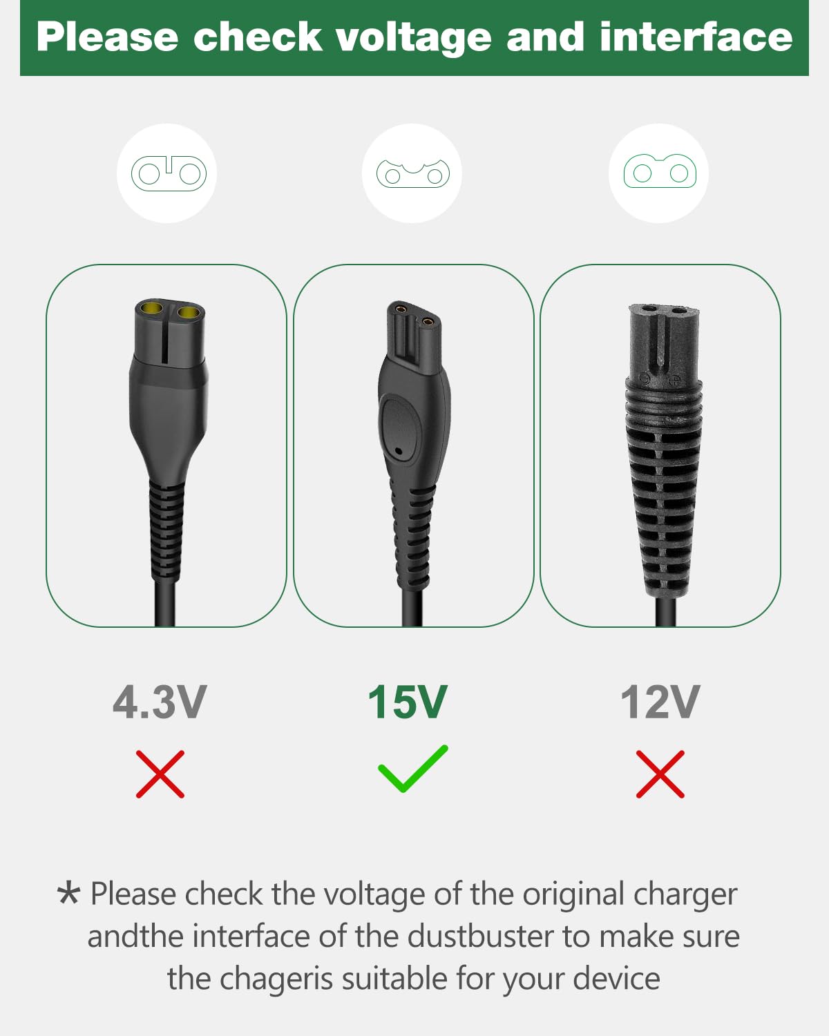 HQ8505 Replacement Charger Cord Fit for 2300 3500 7000 5000 3000 Series mg5750 mg7750 Electric Shaver Razor, Aquatec Arcitec Multigroom Beard Trimmer
