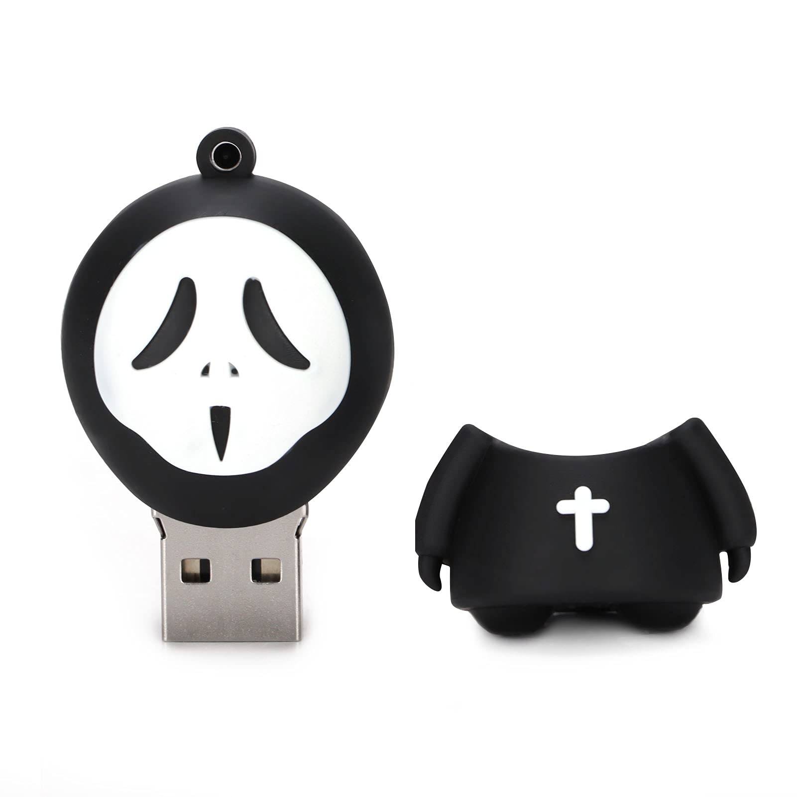 USB Flash Drive USB2.0 Memory Stick, Faceless Ghost Cartoon U Disk Drive Storage High Speed Thumb Drive, Data Transmission Portable for Computer/Laptop (64GB)