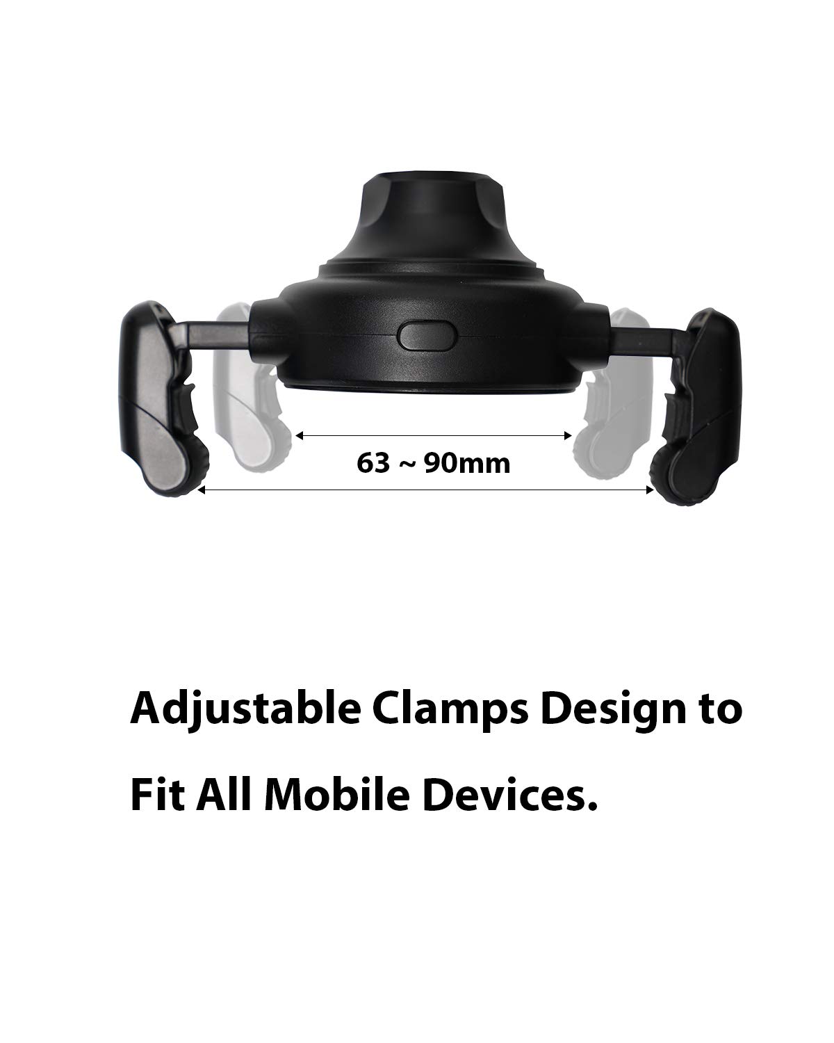 JOWUA 480° Rotation Car Mount with Wireless Charging 10w for Tesla Model 3 & Model Y, Compatible with Phone 13 Pro Max, iPhone 13 Pro and Other 4.7-6.5'' Smartphones