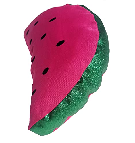 Watermelon Glitter Throw Pillow, Super Soft Cushion, for Girls Boys Teens Dorms Sofas Beds