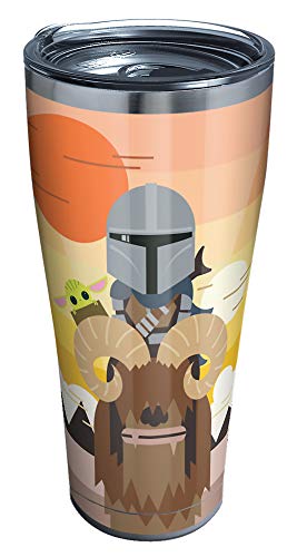Tervis Triple Walled Star Wars - The Mandalorian Geo Pop Group Insulated Tumbler Cup Keeps Drinks Cold & Hot, 30oz, Stainless Steel