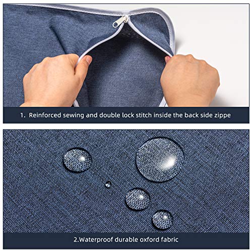 SAVERHO Large Hanging Laundry Hamper Bag, Waterproof Door Laundry Hamper for Dirty Clothes Larg SizeĀ 35X22inch Hanging Laundry Bag(Blue-2Pack)