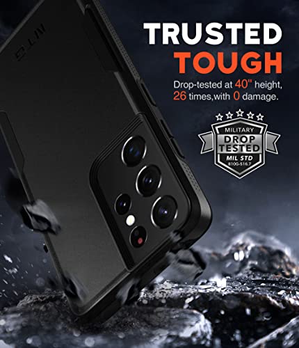 NTG [1st Generation Designed for Samsung S21 Ultra Case(Not for S21 6.2&S21 Plus), Heavy-Duty Tough Rugged Lightweight Slim Shockproof Protective Case for Samsung Galaxy S21 Ultra 6.8 Inch, Black