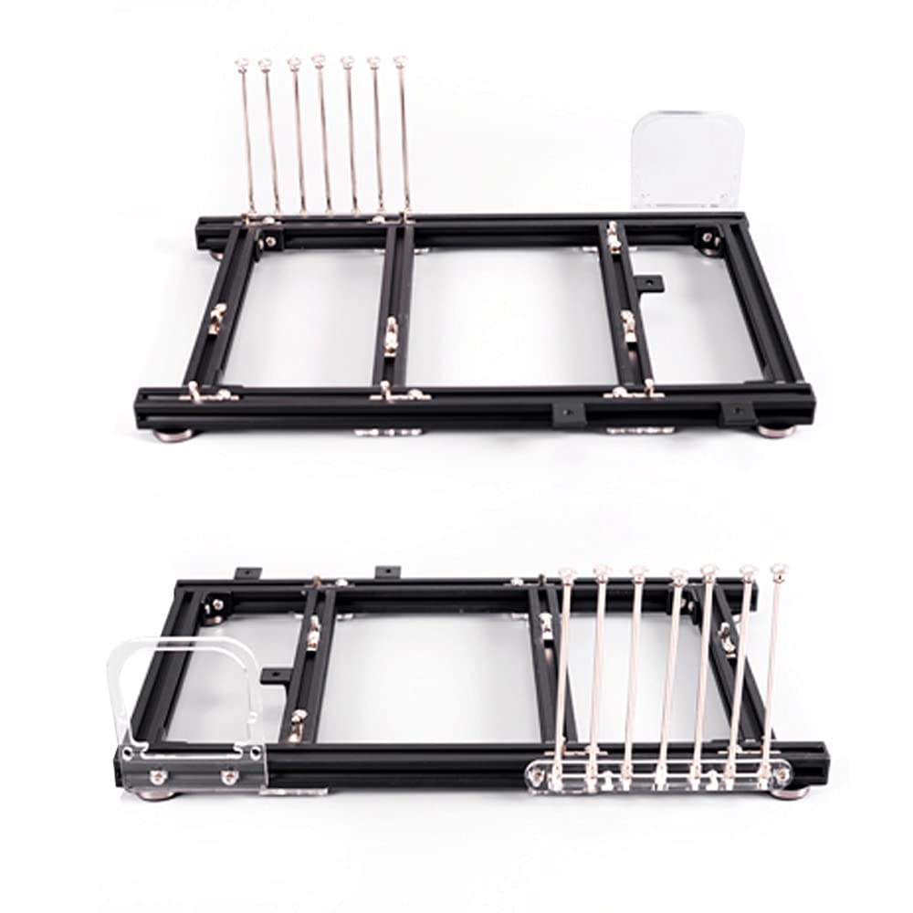 ATX PC Motherboard Case Frame, Aluminum 7 PCI Bit Open Air Case Bare Air Water Cooling Fan Stand Chassic Test Bench Rack GDAE10 Computer Board Overclocking Heat Dissipation Graphics Card Support Black