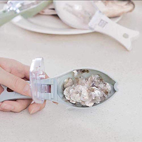 Fast Remove Fish Skin Brush Plastic Fish Scales Graters Scraper Easy Kitchen Cleaning Tool (Blue)