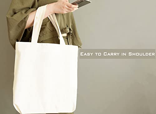 WHITEWRAP Canvas Grocery Shopping Bag with 6 Pockets 14.5” x 13” x 8" Pack of 2
