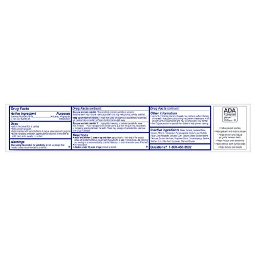 Colgate Total Toothpaste with Stannous Fluoride and Zinc, Multi Benefit Toothpaste with Sensitivity Relief and Cavity Protection, Deep Clean - 4.8 Ounce (Pack of 2)