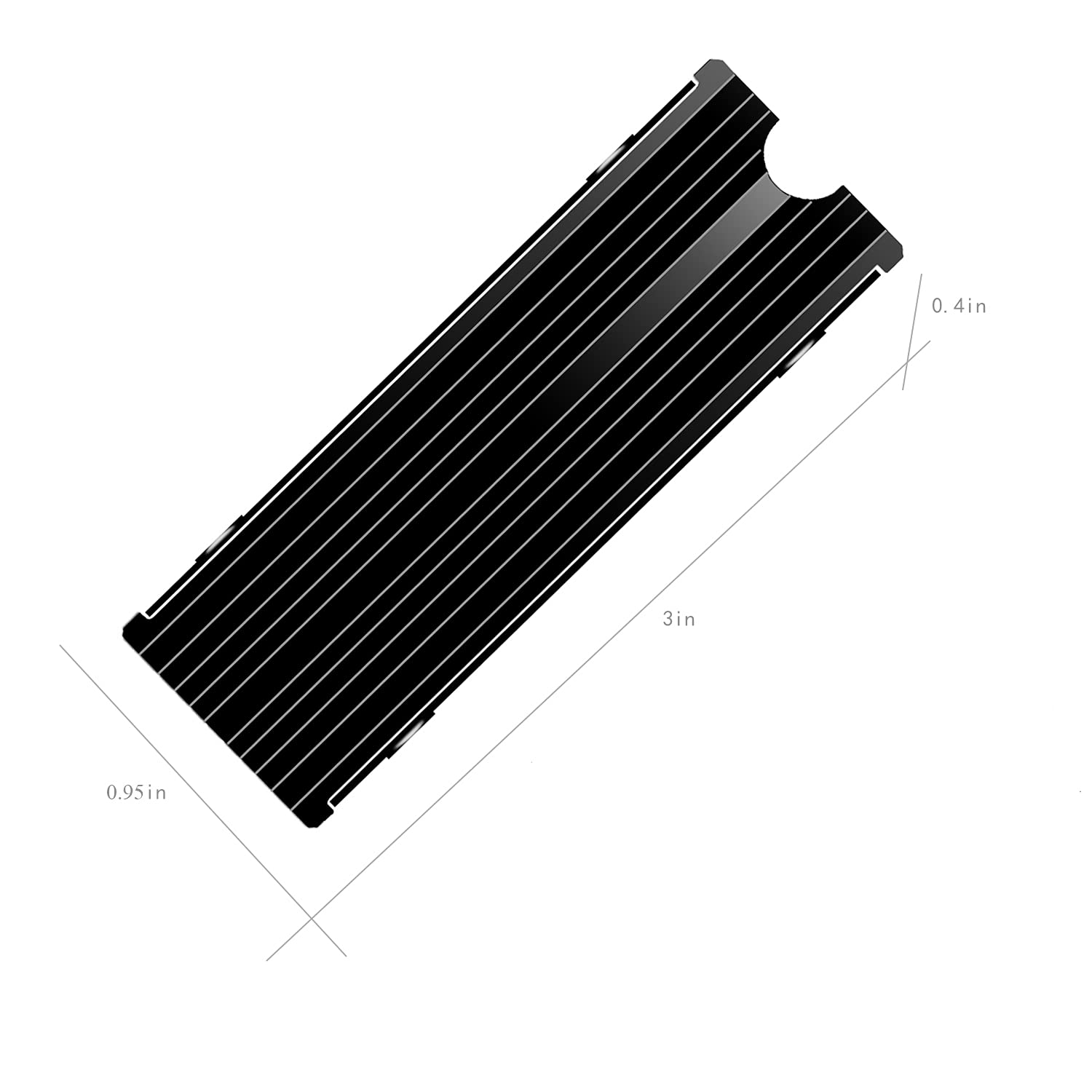 M.2 Heatsink Cooler 2280 SSD Double-Sided Heat Sink with Thermal Silicone pad for PS5/PC PCIE NVME M2 SSD(Black))