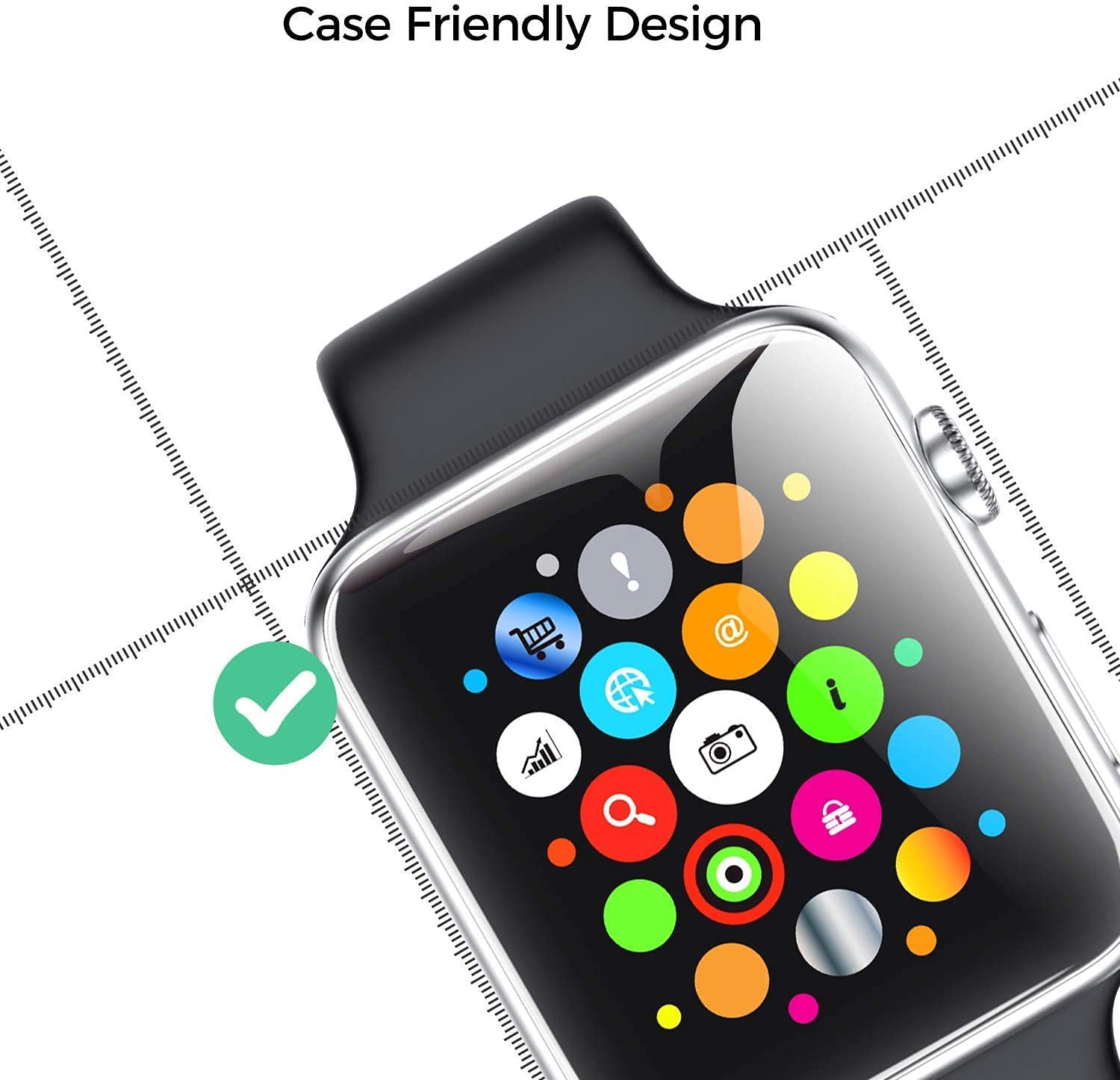 [3 Pack] for Apple Watch Screen Protector 44mm Series 6/SE/5/4 Screen Protector Full Coverage Anti-Scratch and Anti-Fingerprint Bubble-Free for Apple Watch 44mm HD Screen Protector (Transparent)