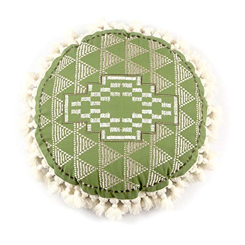 Rod's Yuma Sunset Southwest Fringe 18" Round Green Pillow