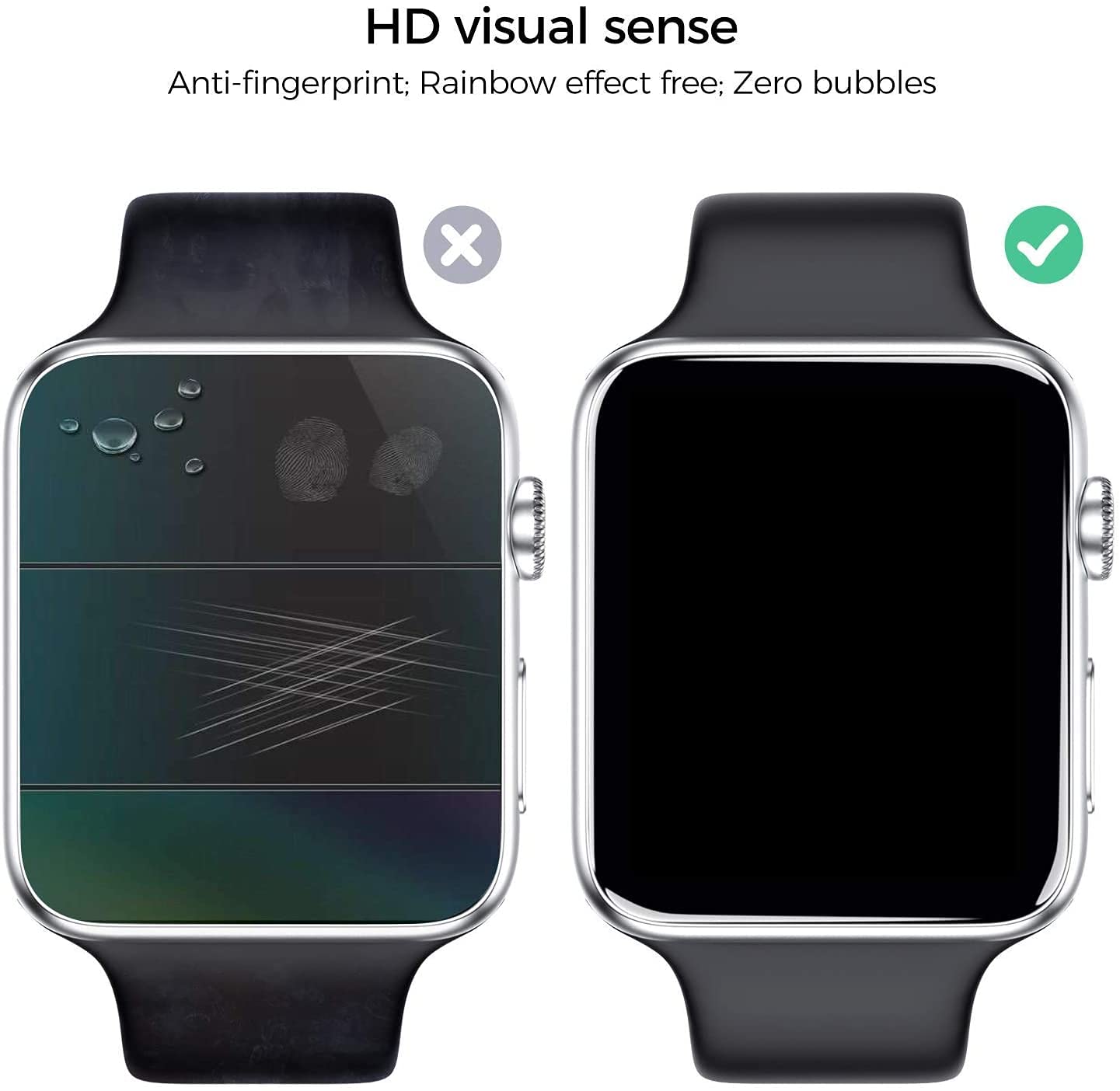 [3 Pack] for Apple Watch Screen Protector 44mm Series 6/SE/5/4 Screen Protector Full Coverage Anti-Scratch and Anti-Fingerprint Bubble-Free for Apple Watch 44mm HD Screen Protector (Transparent)