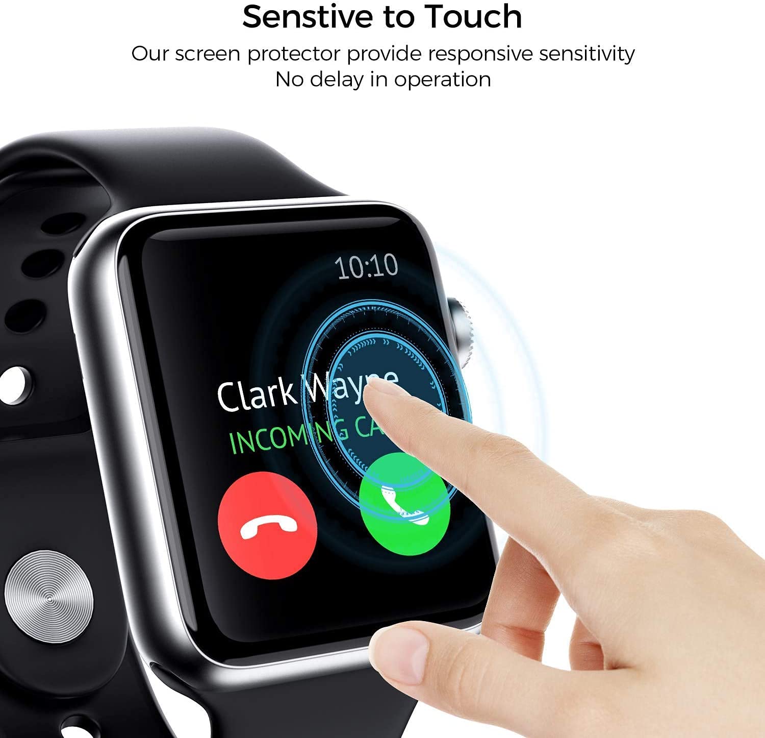 [3 Pack] for Apple Watch Screen Protector 44mm Series 6/SE/5/4 Screen Protector Full Coverage Anti-Scratch and Anti-Fingerprint Bubble-Free for Apple Watch 44mm HD Screen Protector (Transparent)