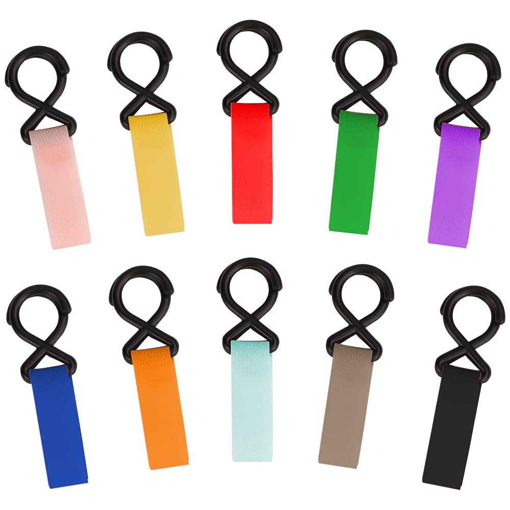 10PCS Stroller Hooks, FULANDL Baby Stroller Accessories Mommy Bag Hooks, Multi Purpose Stroller Organizer for Hanging Diaper Bags, Purse, Shopping Groceries