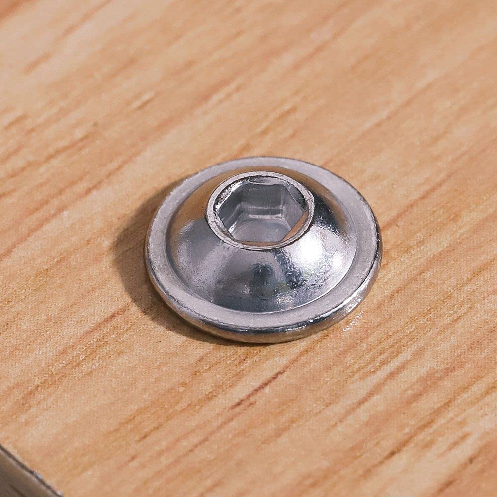 Glvaner (30 Sets) M5-0.8 x 20mm Flanged Washer Button Head Socket Cap Screws & Hex Nuts & Flat Washers, 18/8 Stainless Steel 304, Fully Threaded, Machine Coarse Thread, No Coating, Plain Finish