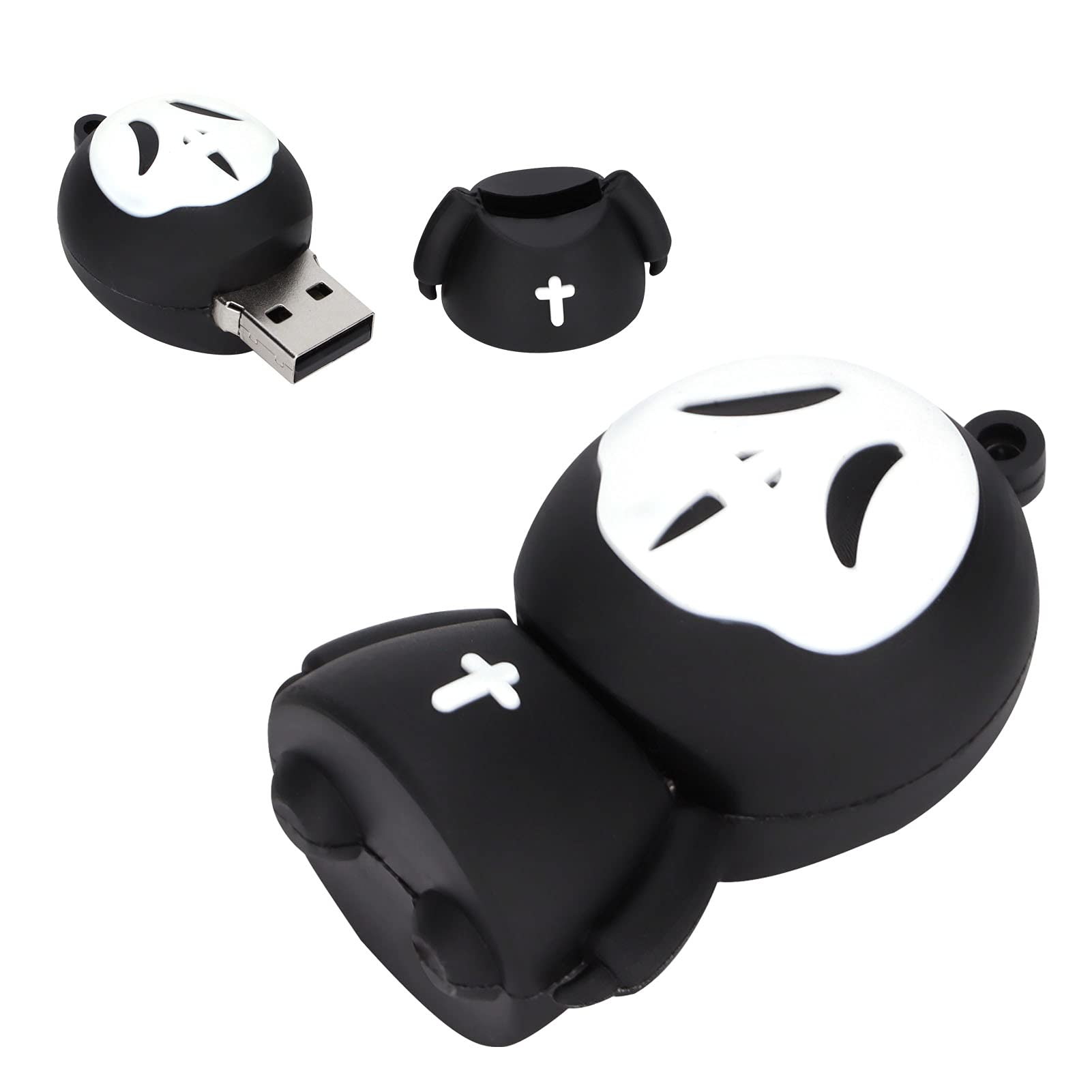 USB Flash Drive USB2.0 Memory Stick, Faceless Ghost Cartoon U Disk Drive Storage High Speed Thumb Drive, Data Transmission Portable for Computer/Laptop (32GB)