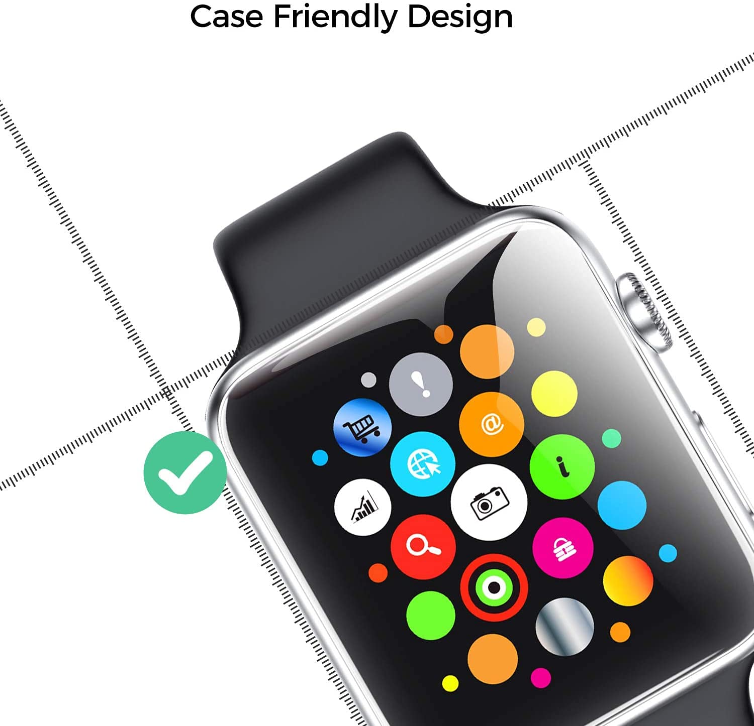 [3 Pack] for Apple Watch Screen Protector 44mm Series 6/SE/5/4 Screen Protector Full Coverage Anti-Scratch and Anti-Fingerprint Bubble-Free for Apple Watch 44mm HD Screen Protector (Transparent)