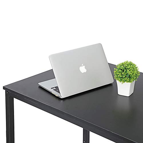 ZenStyle Computer Desk 55" Large Office Desk Computer Table Laptop PC Simple Study Writing Desk for Home Office, Black