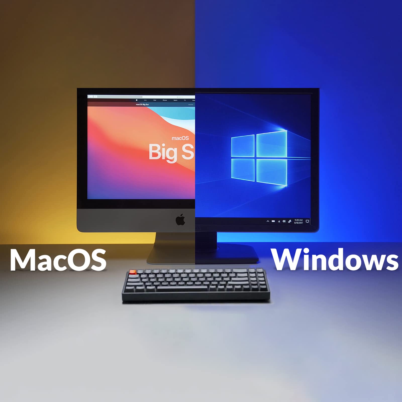 Keychron K14 70% Layout 72 Keys Bluetooth Wireless/USB Wired Mechanical Keyboard for Mac with Gateron G Pro Blue Switch/Multitasking/RGB Backlight/Aluminum Frame Computer Keyboard for Windows Laptop