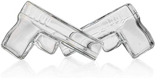 Pistol Whiskey Gun Decanter & Pistol Shot Glasses Set - Comes with A large Carrying Case - Drinking Party Accessories, Pistol Gun Liquor Decanter Bottle Great Gift!