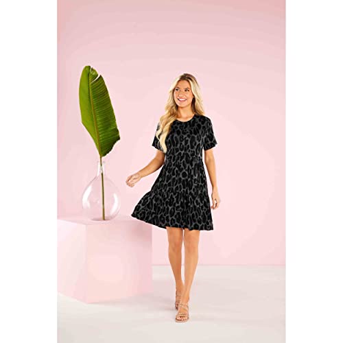 Mud Pie baby girls Dress, Black, X-large Mud Pie Leopard Poncey Dress Black X Large, Black, X-Large US