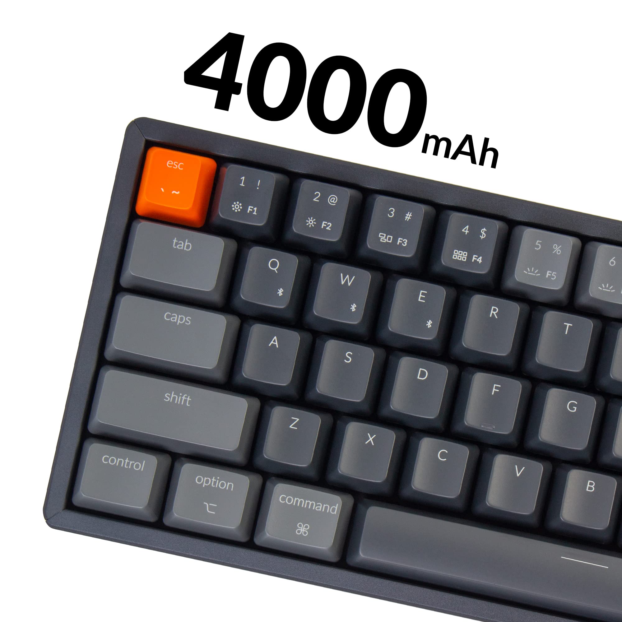 Keychron K14 70% Layout 72 Keys Bluetooth Wireless/USB Wired Mechanical Keyboard for Mac with Gateron G Pro Blue Switch/Multitasking/RGB Backlight/Aluminum Frame Computer Keyboard for Windows Laptop