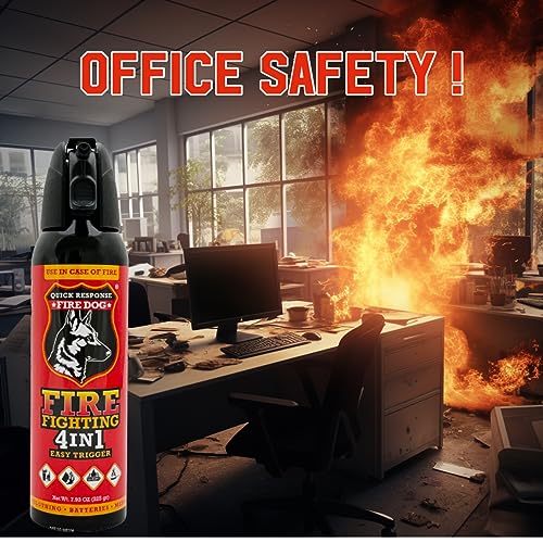 4-in-1 Mini Suppressant - Car Fire Suppressor for Auto-Mobile, Truck, Boat - Home Fire Suppressor for Kitchen - Small Fire Suppressor for Clothing, Batteries - Portable Fire Eliminator - 2 Pack