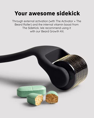 Copenhagen Grooming Sidekick (50 Days Supply) - Beard Growth Supplements - Beard Growth Pills w/Biotin - Vitamin Tablets for Facial Hair Growth for Men - Hair & Beard Vitamins Growth