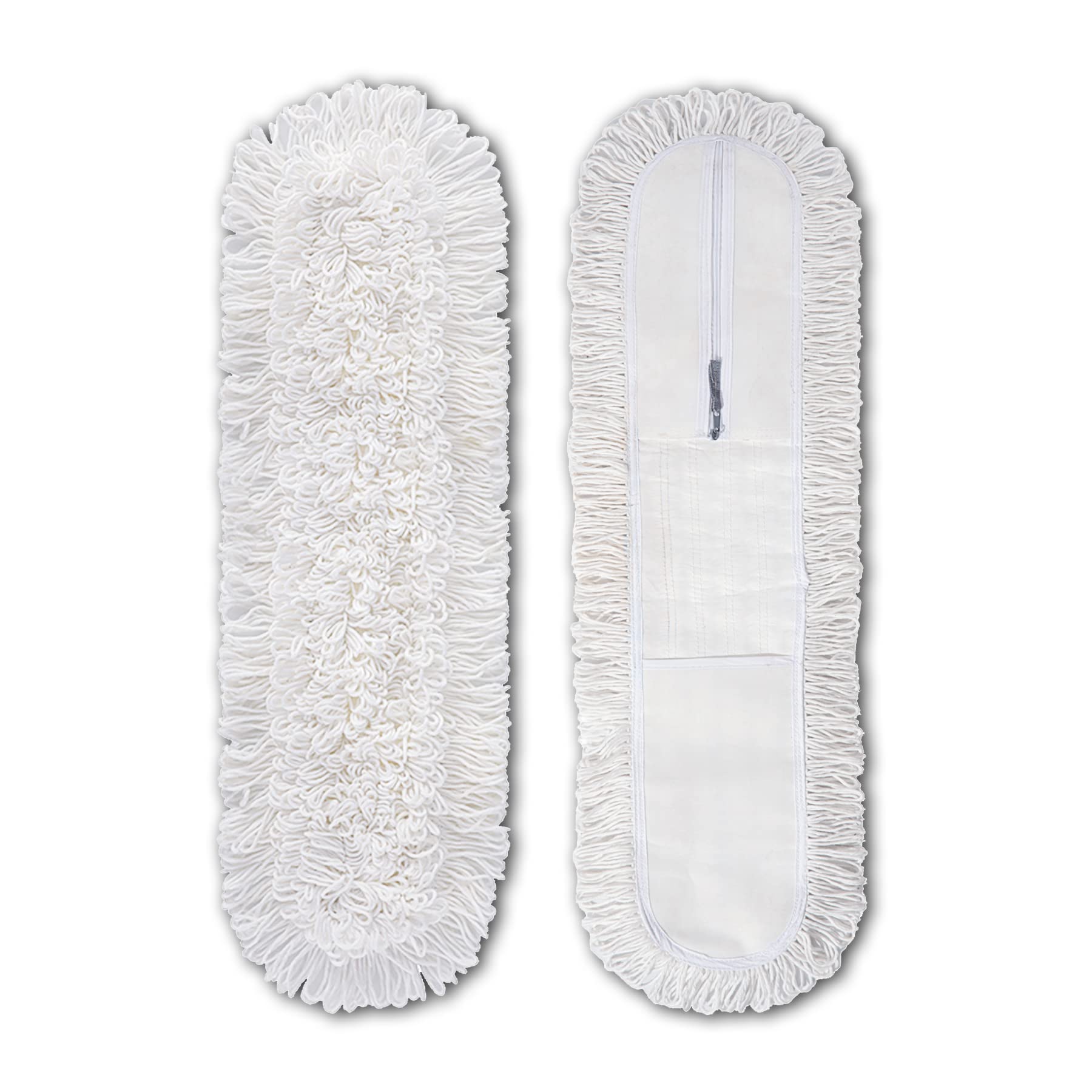 2pcs Cotton Pad for Eyliden 36" Professional Industrial Mop (Only Fit Eyliden Model: FC-78,FC-77), Commercial Dust Mops Refill Pads (White, Fit 36” Dust Mop)